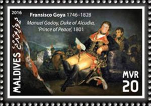 Stamp: "Manuel Godoy, Duke of Alcudia" (c. 1801), by Francisco Goya ...