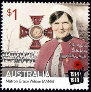 Stamp: Matron Grace Wilson (AANS) (Australia(Centenary of World War I ...