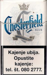 Cigarette Pack: Chesterfield Blue (SloveniaCol:SI-CT-0007