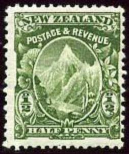 Stamp: Mount Cook (1907) (New Zealand(First Pictorial Definitive Issue ...