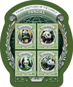 Známka: Fauna and Flora of the World - Pandas (Maledivy(Fauna and Flora ...