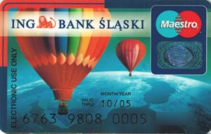 Bank Card: Maestro (ING Bank Śląski SA, PolandCol:PL-MS-0064