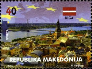 Stamp: Riga (North MacedoniaMi:MK 727,Sn:MK 686,Sg:MK 919