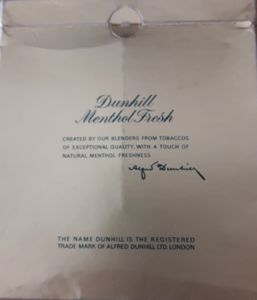 Cigarette Pack: Dunhill Menthol (Germany, Federal RepublicCol:DE-CT-0031