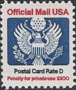 Stamp: Official Mail - Stylized eagle (United States of America ...
