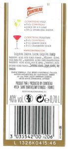 Drink Label: Cointreau (CLS Remy Cointreau, France) Col:FR-LIQ-000002