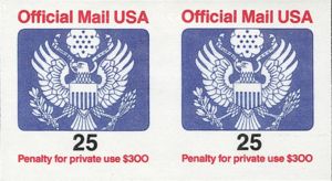 Stamp: Official Mail - Stylized eagle (United States of America ...