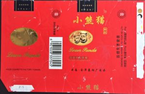 Paquete de Cigarrillos: Lesser Panda (ChinaCol:CN-CT-0408