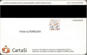 Bank Card: CartaSi (Banka Popolare di Spoleto, ItalyCol:IT-VI-0044 💳
