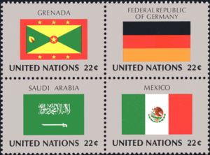 Stamp: UNO Flags (UNO New York(Flag series) Mi:NT-NY 472-475,Sn:NT-NY ...