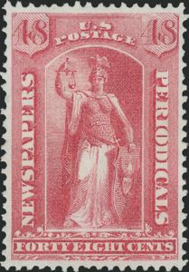 Stamp: "Justice" (United States of America(Newspaper Stamps) Sn:US PR43