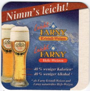 Beer Coaster: Farny (Edelweissbrauerei Farny, Germany, Federal ...