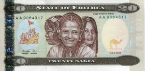 Banknote: 20 Nakfa (Eritrea(1997 Issue) Wor:P-4a