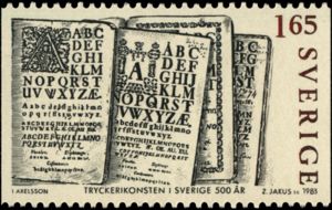 Stamp: The Alphabet (Sweden(500 years of printing) Mi:SE 1228,Sn:SE ...