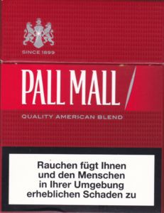 Cigarette Pack: Pall Mall Red (Germany, Federal Republic(Pall Mall Red) Col:DE-CT-0095