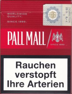 Cigarette Pack: Pall Mall Red (Germany, Federal Republic(Pall Mall Red ...