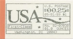 Stamp: Washington, DC, Machine 82 (United States of America(Computer ...
