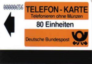 Phonecard: Deutsche Bundespost - Telefon-Karte 80 (Test, Proof, Sample ...