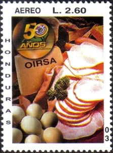 Stamp: 50 Aniversario de OIRSA (Honduras(Regional Sanitary Agricultural ...