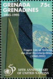 Znaczek: UN Headquarters - Building and Flag (Grenada, Grenadyny(50 ...