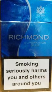 Cigarette Pack: Richmond Superkings Blue (United Kingdom of Great ...