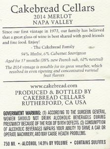 Drink Label: Cakebread Cellars 2014, Merlot Napa Valley (Cakebread ...