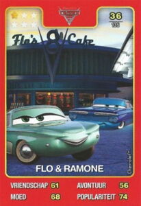 Game Card: Flo & Ramone (Disney(Disney Pixar Cars 3) Col:Disn-Pix-Car3-036