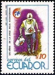 Stamp: Paramedic (Ecuador(Red Cross of Ecuador, 125th Anniv.) Mi:EC ...