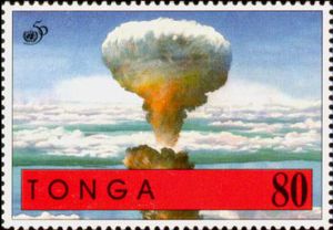 Stamp: UN50 - Atomic Bomb (Tonga(50th Anniversary of United Nations and ...