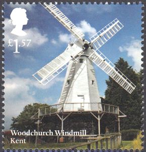 Stamp: Woodchurch Windmill, Kent (United Kingdom of Great Britain ...