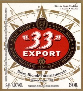 Drink Label: 33 Export (Stag Beverages Ltd., MauritiusCol:MU-BEER-000007
