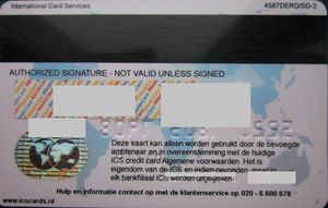 Bank Card: Map (Ics, NetherlandsCol:NL-MC-0023