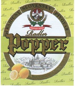 Drink Label: Popper radler (Pivovar Vyhne, SlovakiaCol:SK-BEER-002642