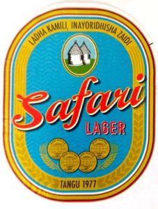 Drink Label: Safari Lager (Tanzania Breweries Ltd., TanzaniaCol:TZ-BEER ...