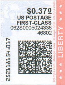 Stamp: George Washington and Flag (United States of America(Personal ...