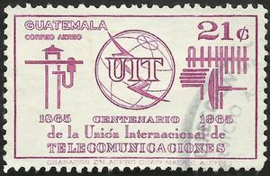 Stamp: Centenary of International Telecommunication Union (ITU ...