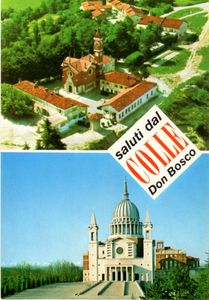 Tarjeta Postal: Saluti dal Colle Don Bosco (Italia(_ Colle Don Bosco ...