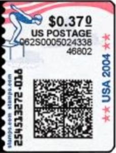 Stamp: Swimming (United States of America) (Personal Computer Postage ...