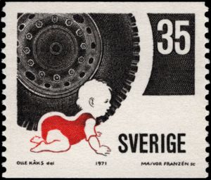 Stamp: Road safety (Sweden(Road Safety) Mi:SE 721,Sn:SE 896,Yt:SE 700 ...