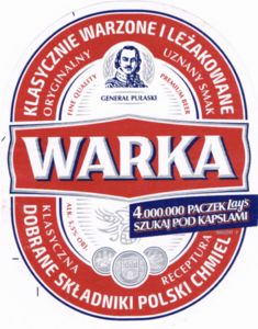 Drink Label: Warka Generał Pułaski (Browar Warka, PolandCol:PL-BEER-000711