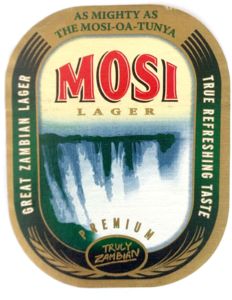 Dryckesetikett: Mosi Lager (Zambian Breweries PLC, ZambiaCol:ZM-BEER-000007