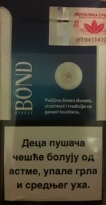 Cigarette Pack: Bond Street Blue Selection 100`S (Serbia) Col:RS-CT-0012