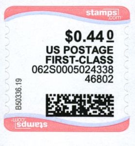 Stamp: Wavy Lines (United States of America(Personal Computer Postage ...