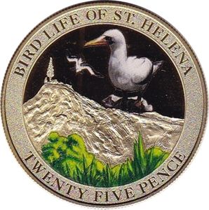 Coin: 25 Pence (Bird Life of St. Helena - Albatross) (Saint Helena(2013 ...