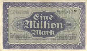 Banknote: 1 Million Mark (German States) (Sachsische Bank-Bank of ...