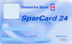 Bank Card: Deutsche Bank 24 SparCard 24 (Deutsche Bank, Germany ...