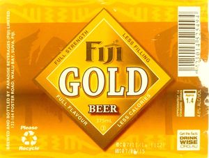 Drink Label: Fiji Gold Beer (Paradaise Beverages Limited., FijiCol:FJ ...
