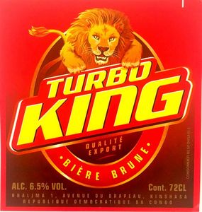 Drink Label: Turbo King (Bralima-Kinshasa, Congo, Democratic Republic ...
