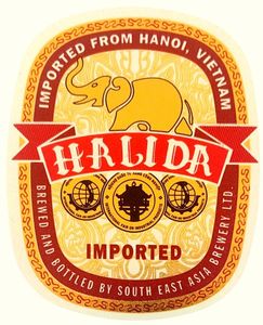 Dryckesetikett: Halida (South East Asia Brewery, VietnamCol:VN-BEER-000004