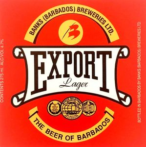 Etiqueta de bebida: Banks Export Lager (Banks Barbados Breweries LTD ...